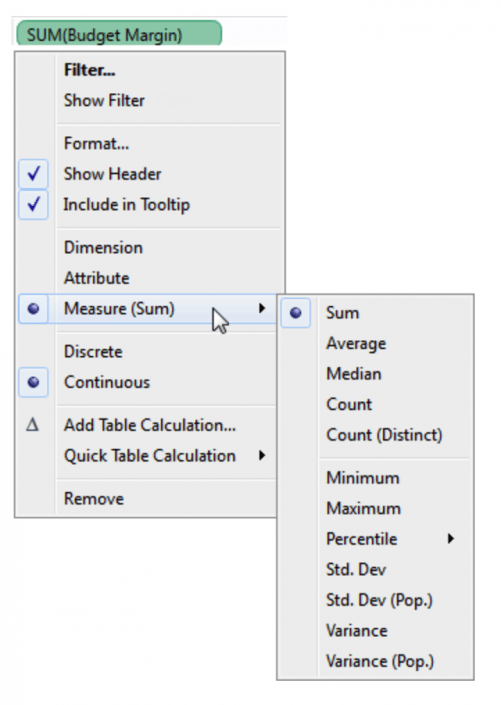 Difference Between Aggregated And Non Aggregated Calculations In Tableau