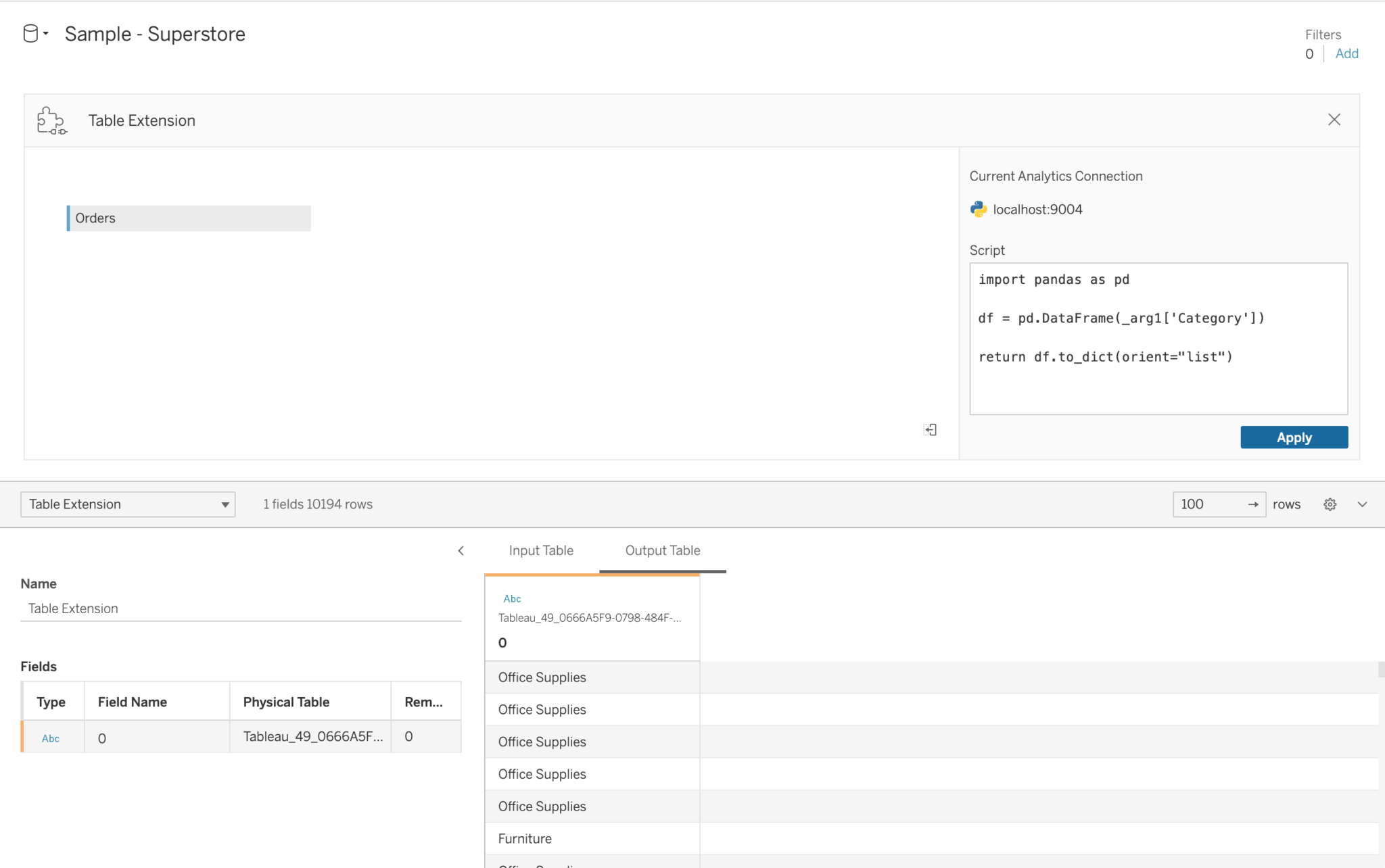 New in Tableau Desktop 2022.3: Table Extensions
